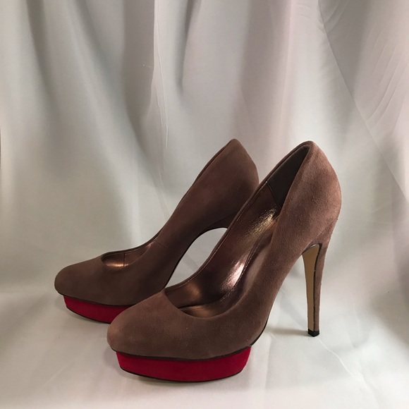 Dolce Vita | Shoes | Dolce Vita Two Tone Taupe Red Stilettos New | Poshmark